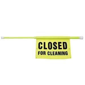 Impact, Extendable Safety Pole, Closed For Cleaning Hanging Sign ...