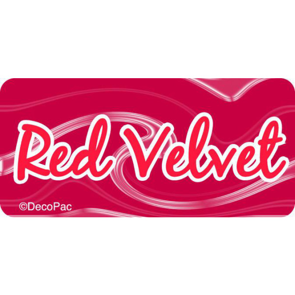 Red Velvet Merchandising Label | DecoPac
