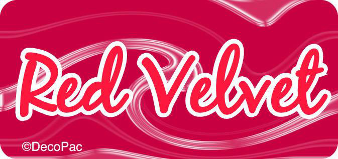 Red Velvet Merchandising Label | DecoPac