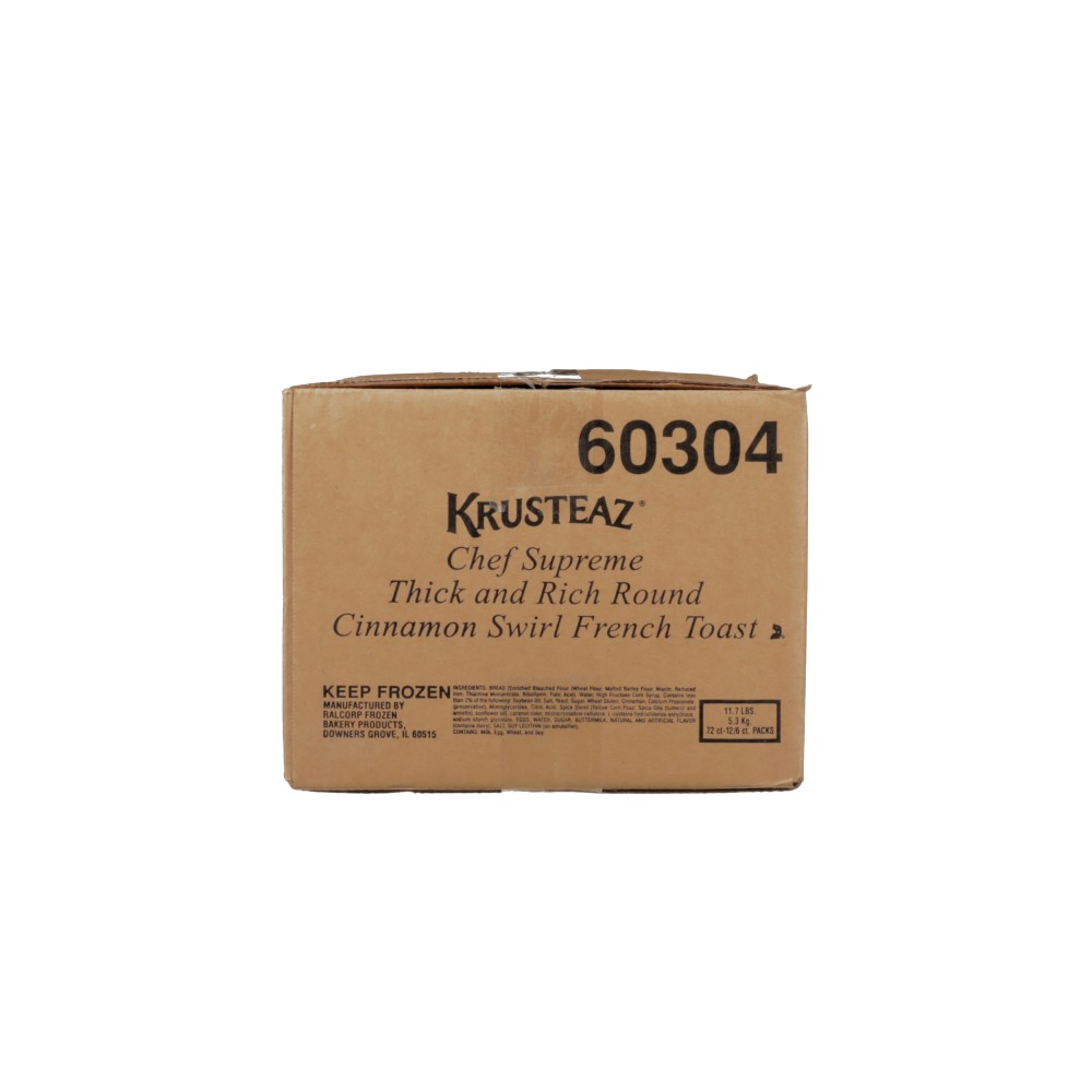 Krusteaz Cinnamon Swirl Round French Toast - 2.6 oz / 12/6 CT | Conagra ...