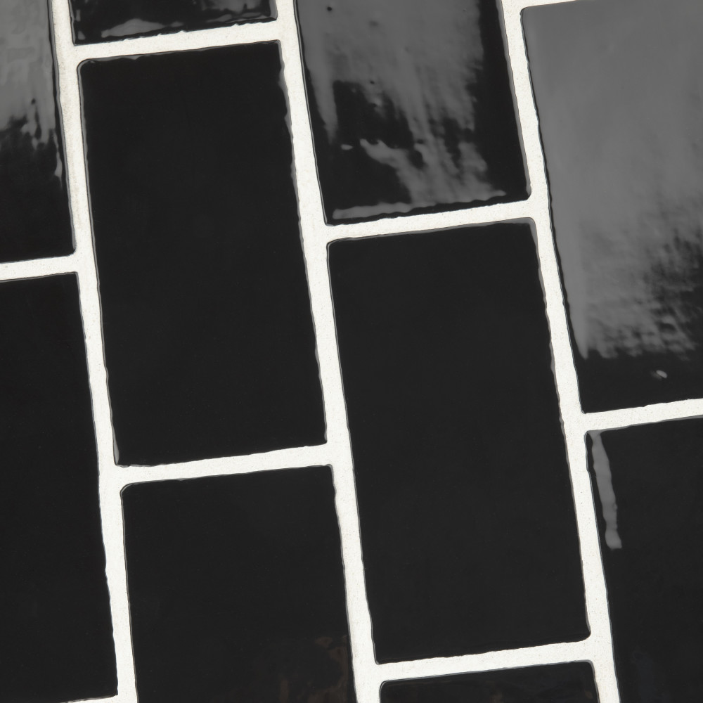 Chester Nero 3 in. x 6 in. Ceramic Wall Tile | Merola Tile