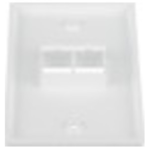 Panduit NK2FNWH NetKey® Vertical Faceplate, 1-Gang, 2-Port, White ...