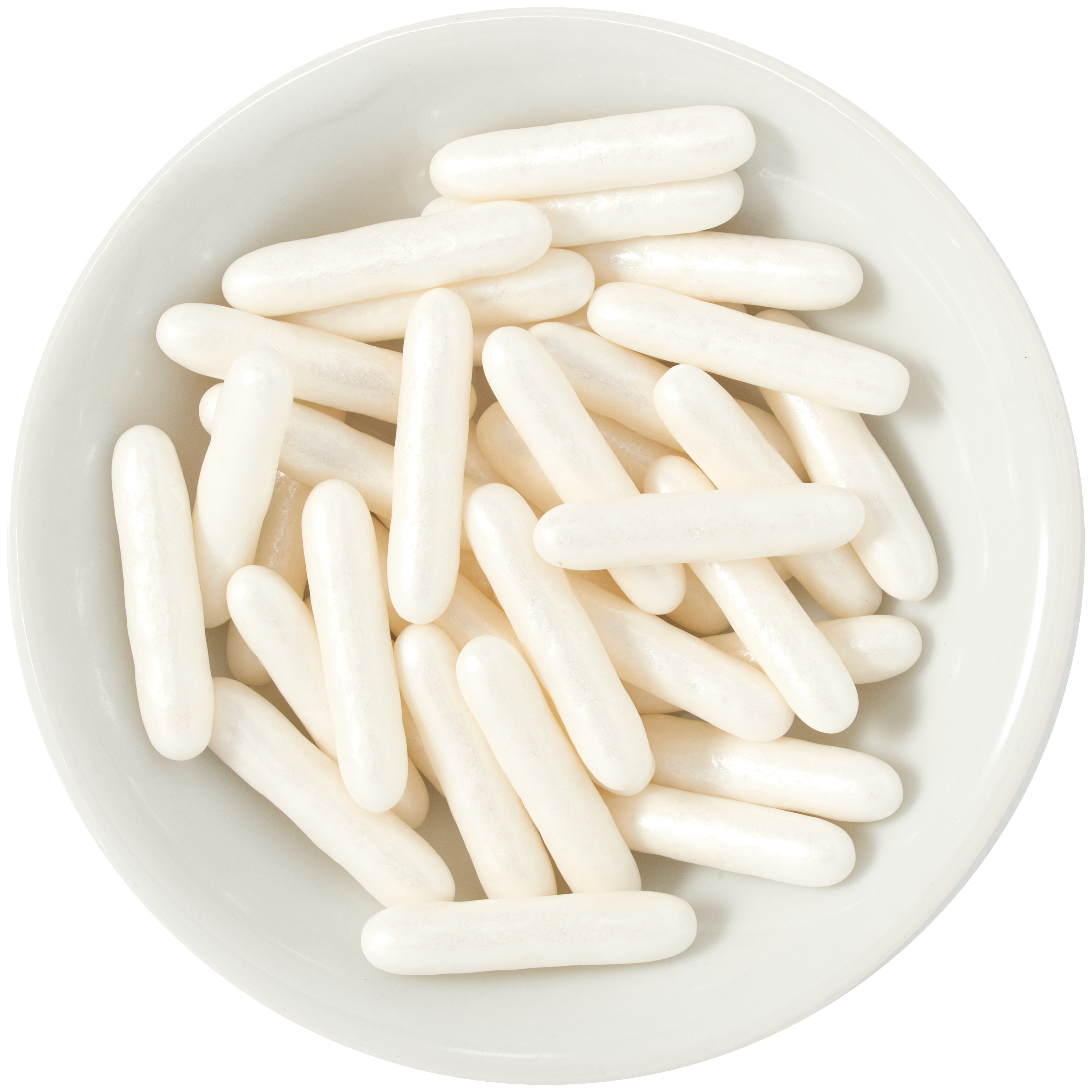 White Pearl Shimmer Rods | DecoPac