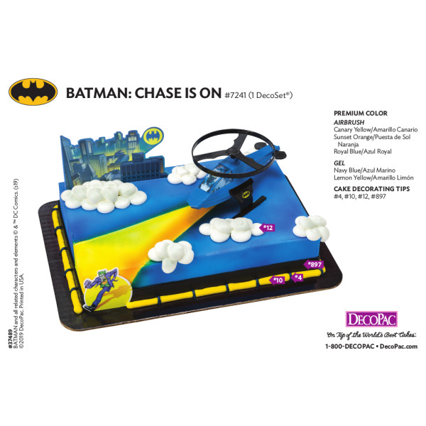 Batman Chase Is On 1 4 Sheet Cake Decorating Instructions | DecoPac