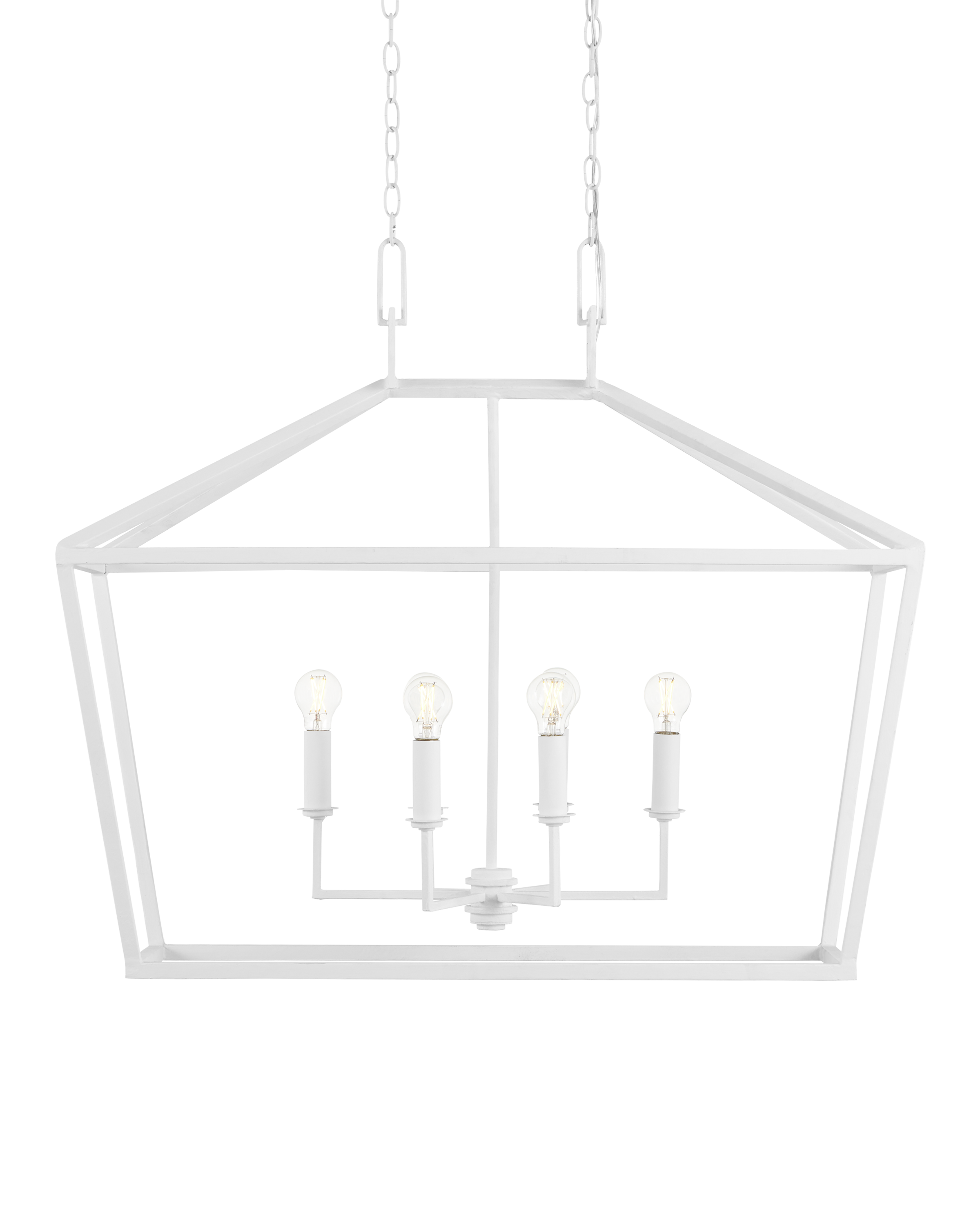 Denison Rectangular White Lantern