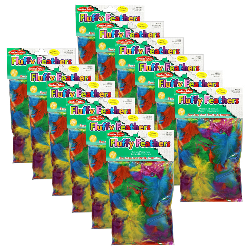 Charles Leonard Creative Arts™ Turkey Feathers, Hot Colors, 14 Grams ...