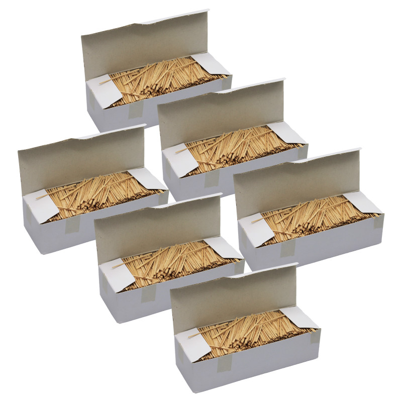 Creativity Street® Natural Toothpicks, Flat, 2.25", 2500 Per Pack, 6 ...
