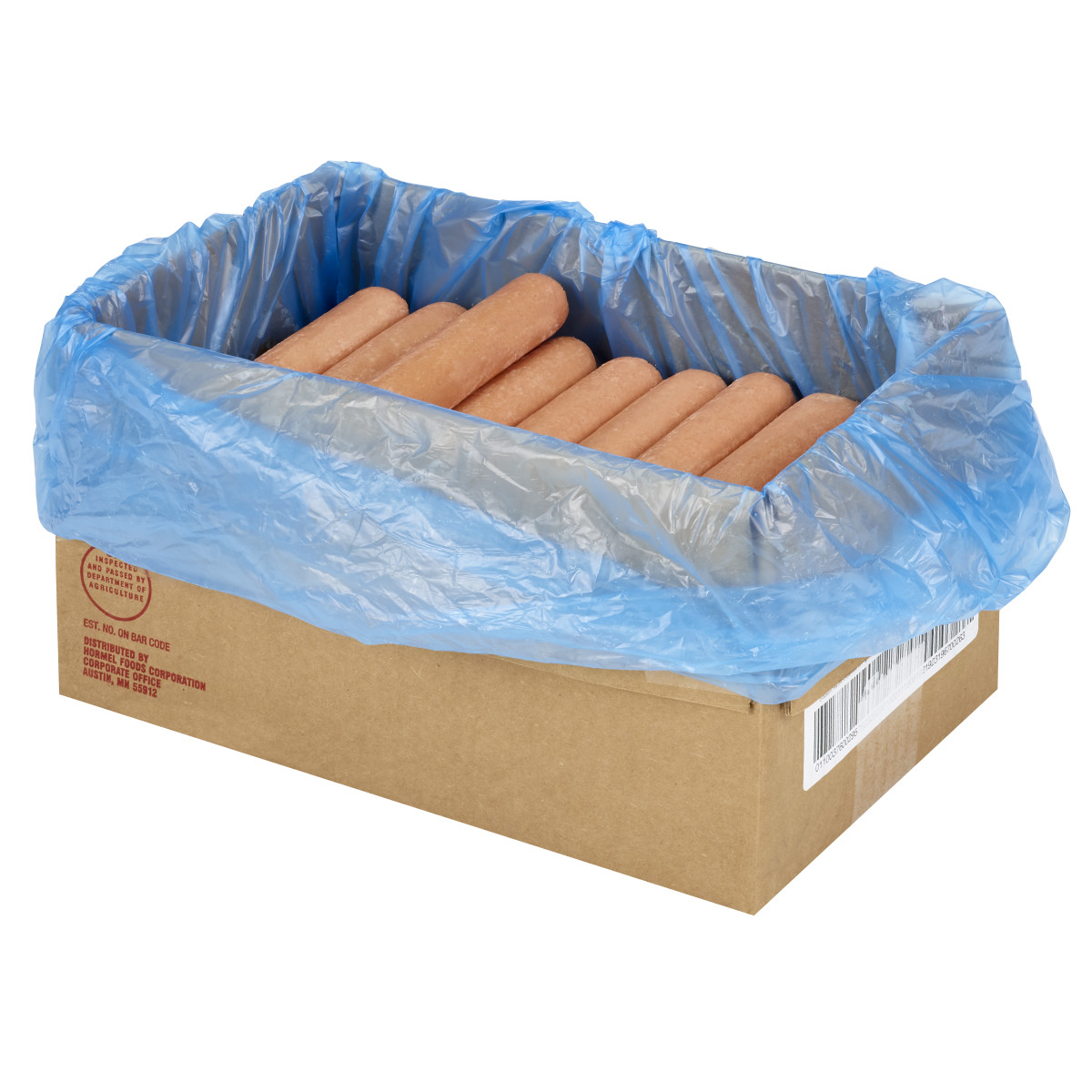 HORMEL® Frank, Beef, 6 inch, 5/1, 10 lb • Hormel Product Code: #29576 ...