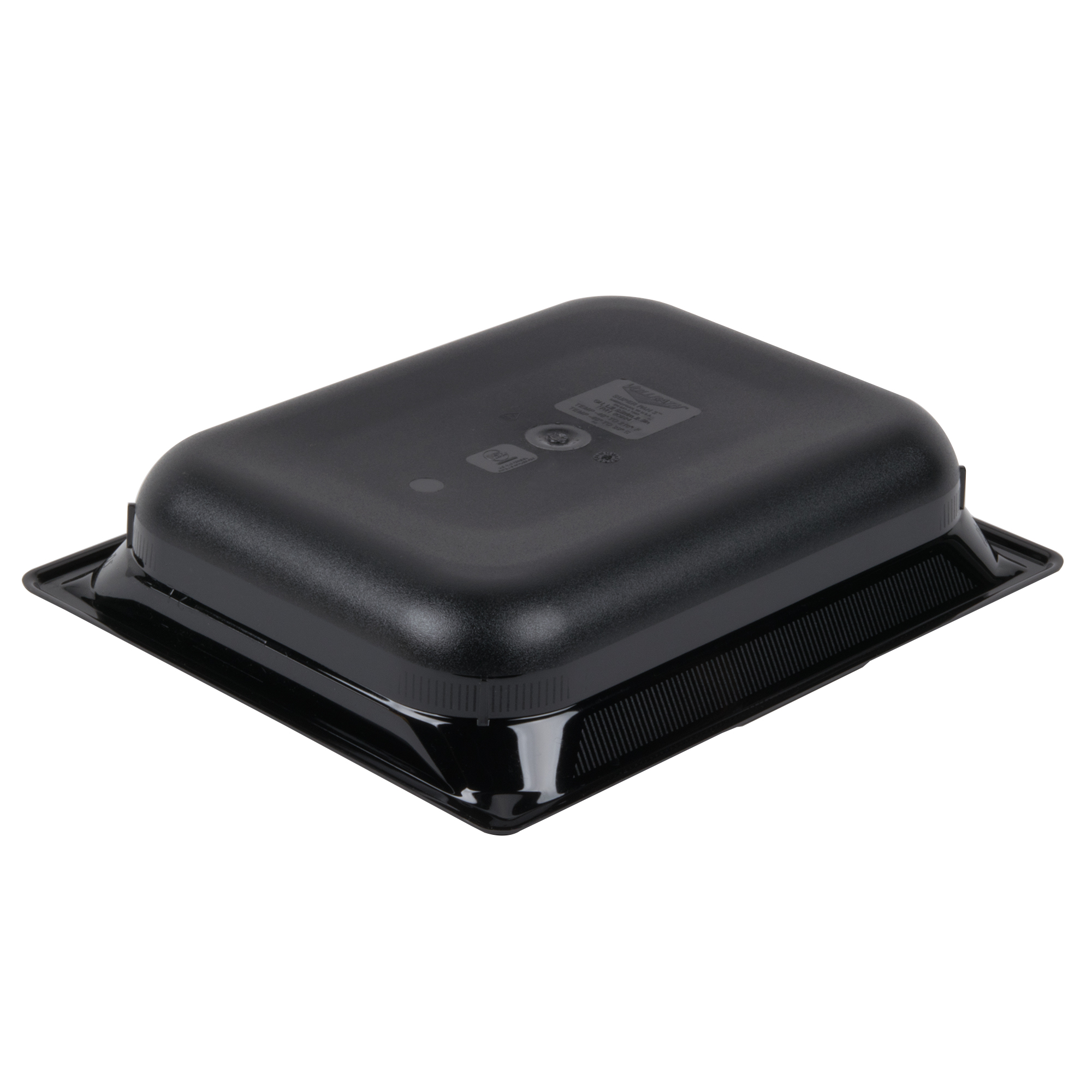 Half-size 2 ½-inch-deep Super Pan® low-temperature plastic pan in black