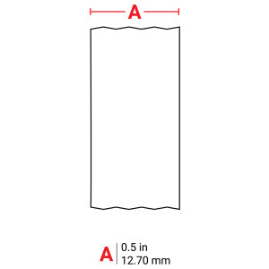 Brady M21-500-499 Nylon Cloth Labels, 0.5 Inch Wide, Black On White ...