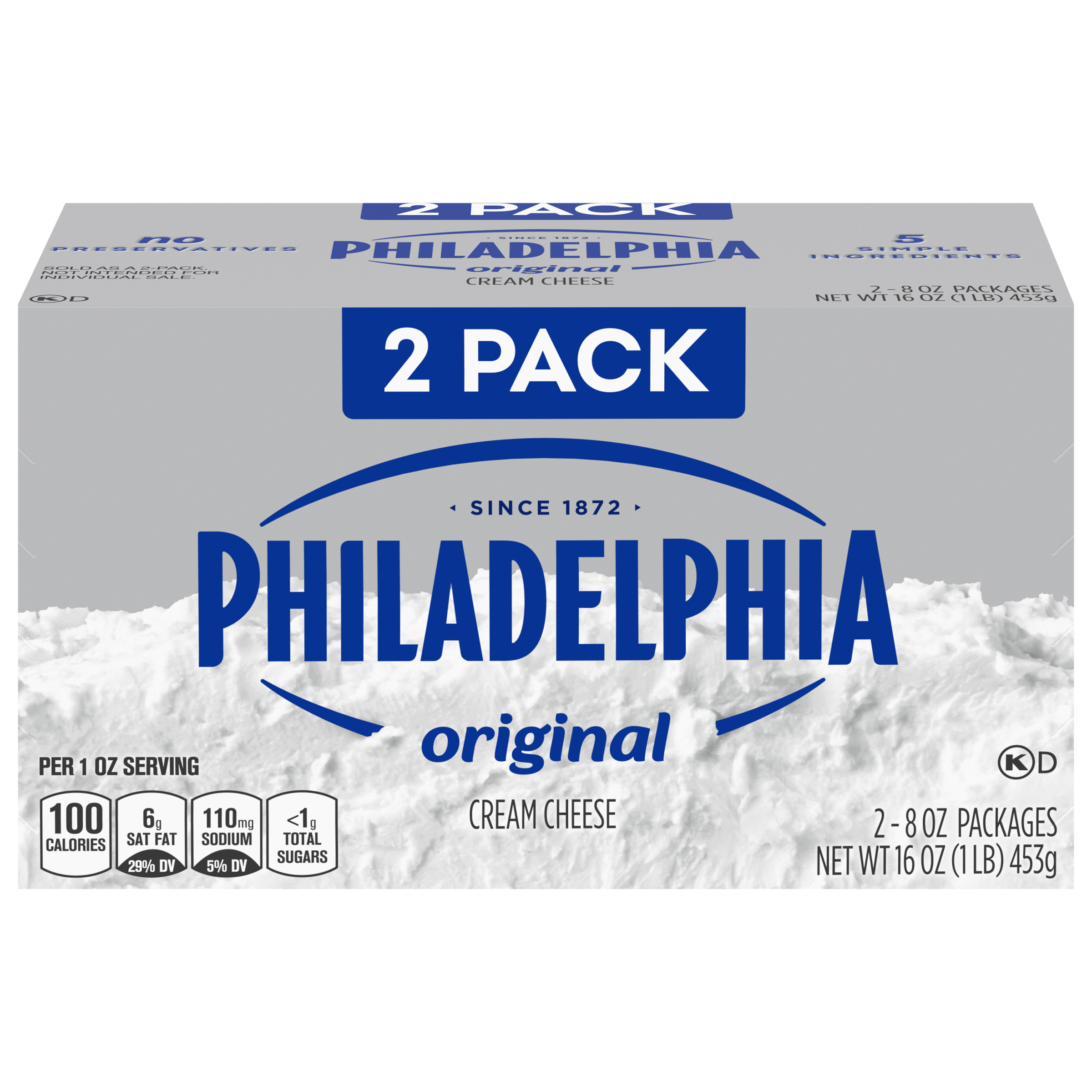 Philadelphia Original 2 Pack Brick Cream Cheese - creamcheese.com
