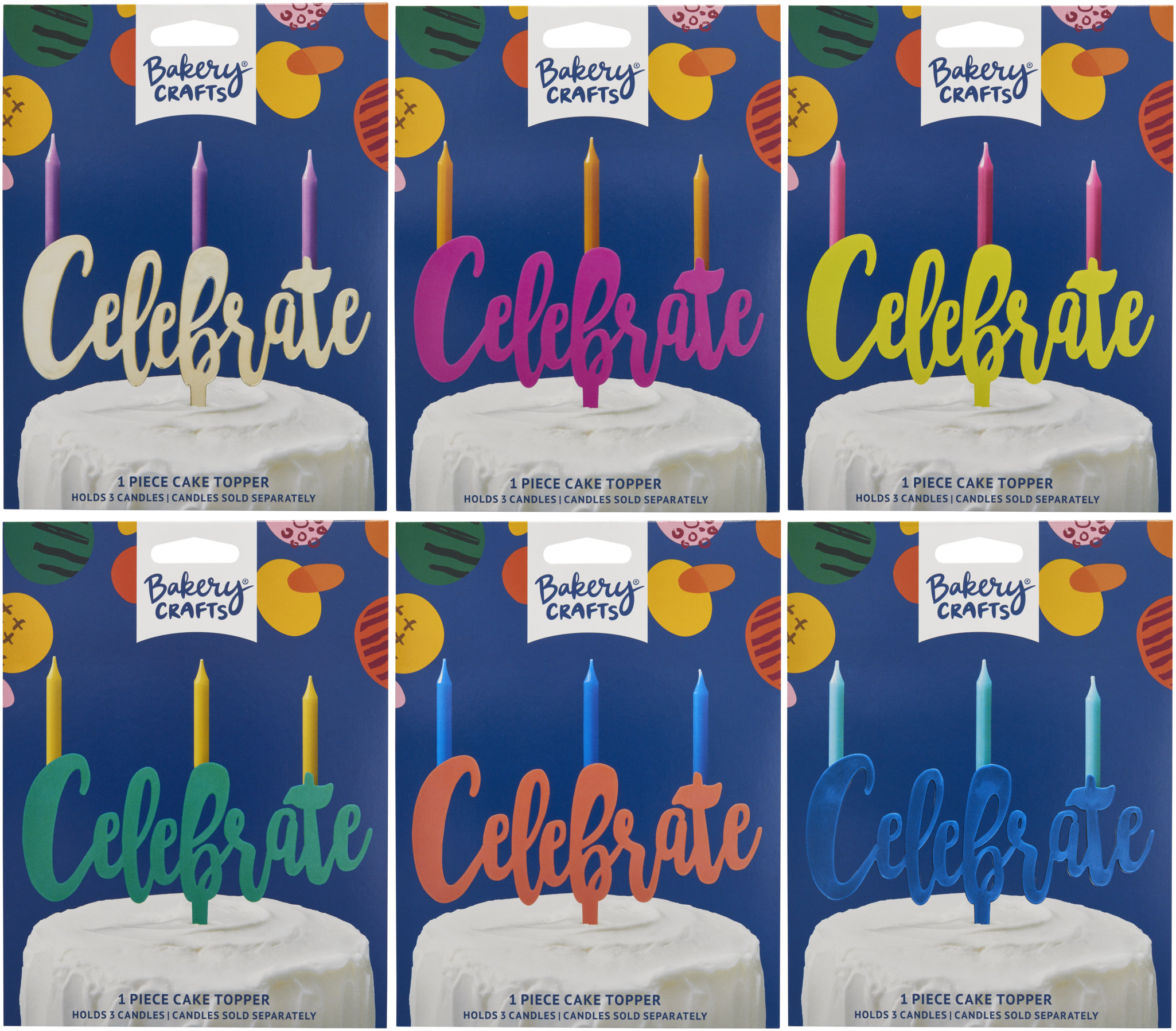 Celebrate Assortment Pic Candle Holders | DecoPac