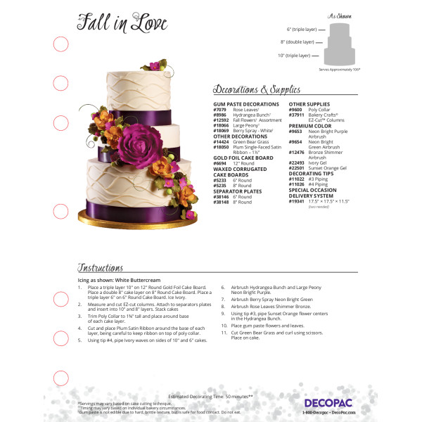 Fall In Love Stacked Wedding Cake Decorating Instructions E8c9ec3e E519 ...