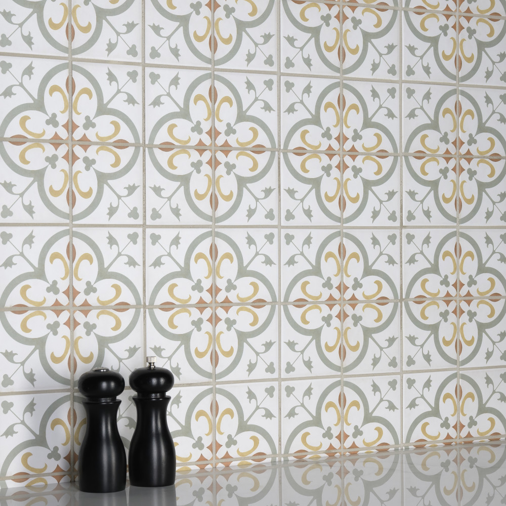 Revival Mini Memory 3-7/8 in. x 3-7/8 in. Ceramic Floor and Wall Tile | Merola Tile