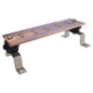 Erico (nVent) EGBA14112EE Grounding Busbar, W/Insulators And Brackets, EE, 12 In. X 1 In. X 0.25 ...