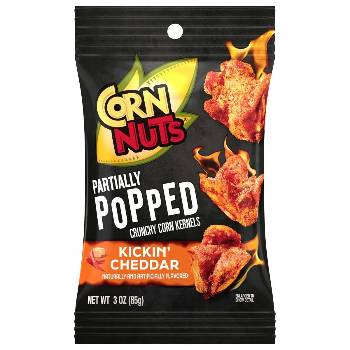 CORN NUTS® Partially Popped Kickin' Cheddar, 3oz Pack of 12 • Hormel Product Code: #139032 ...
