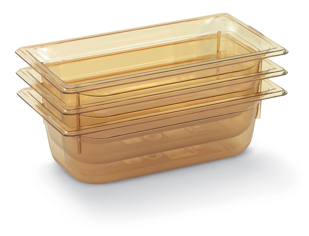 Super Pan® Plastic Pans - High Temperature - Amber - Vollrath Foodservice