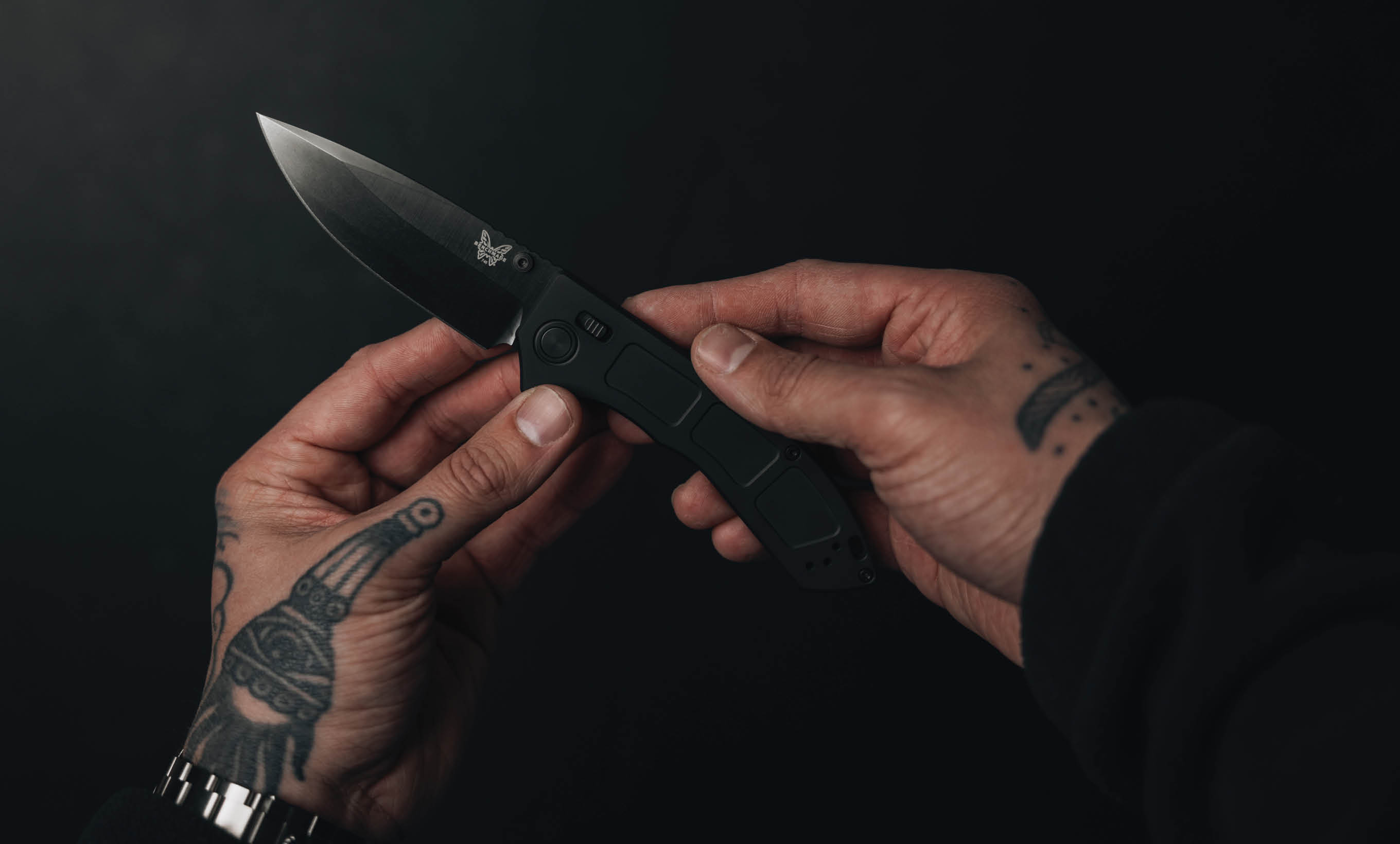 Benchmade Narrows | Black Titanium | Drop-point » Tenda Canada