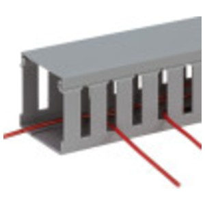 Panduit C3LG6 Wire Duct Cover, PVC, 3 In. W X 6 Ft, Light Gray ...
