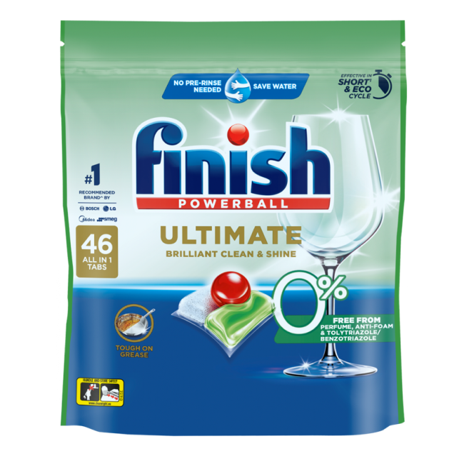 Finish® Quantum Ultimate Pro 0% Dishwasher Tablets | Finish® NZ