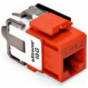 Leviton 6110G-RO6 EXtreme Cat 6a QuickPort Connector Quickpack, Orange ...