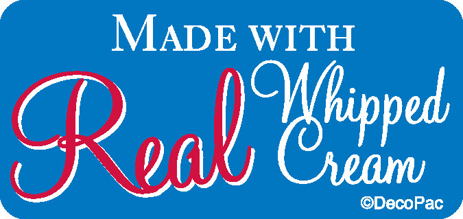 Made With Real Whipped Cream Merchandising Label | DecoPac