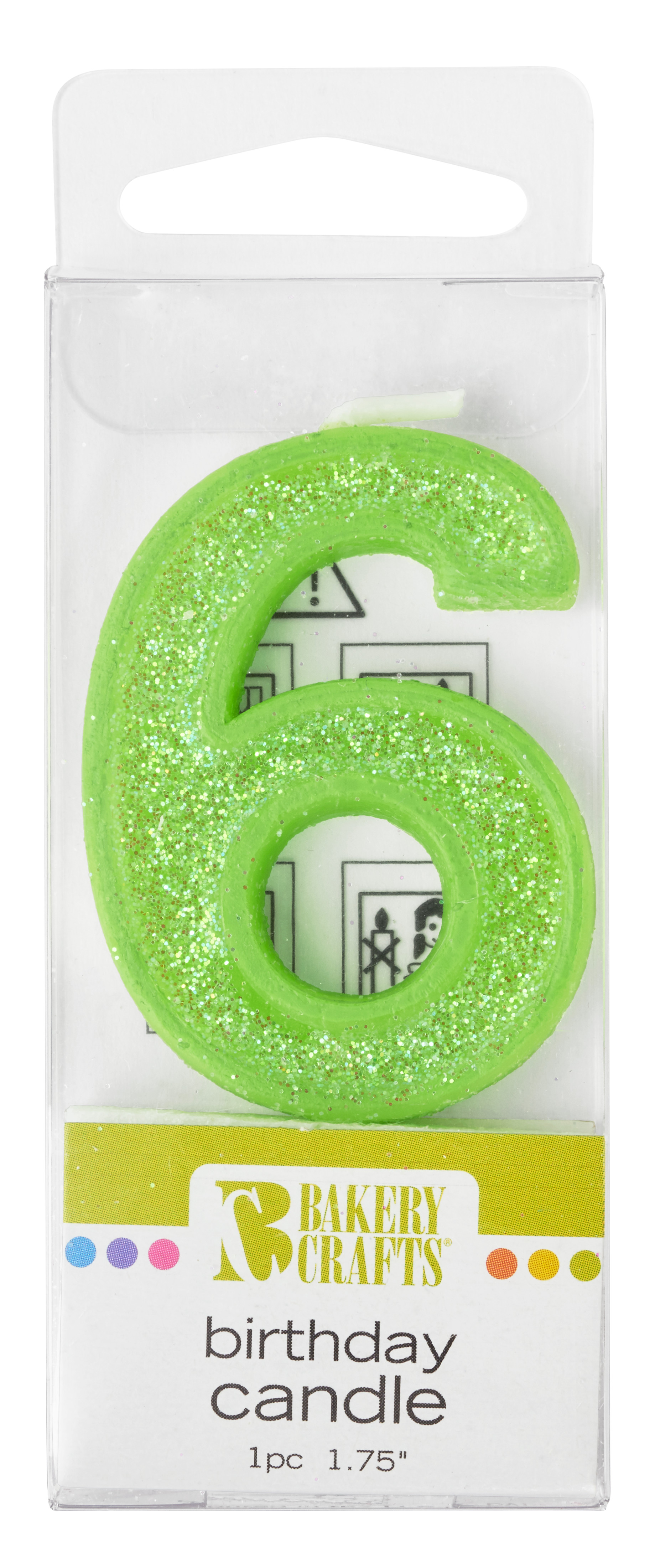 6 Mini Glitter | Numeral Candles | DecoPac