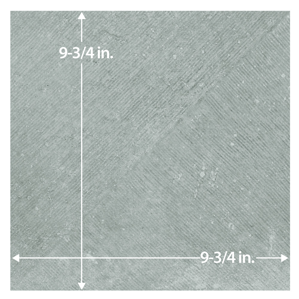 Atlas Rigato Grey 9-3/4 in. x 9-3/4 in. Porcelain Floor and Wall Tile ...