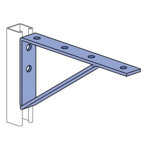 Unistrut (Atkore) P1773 HG Bracket, HRPO Steel, Hot-Dipped Galvanized ...