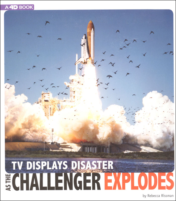 TV Displays Disaster as the Challenger Explodes (Captured Television ...