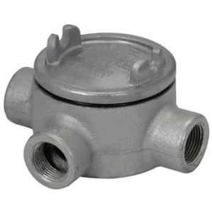 Crouse Hinds (Eaton) GUAT59 DIN112 GUA Conduit Outlet Box With Cover, 5 ...