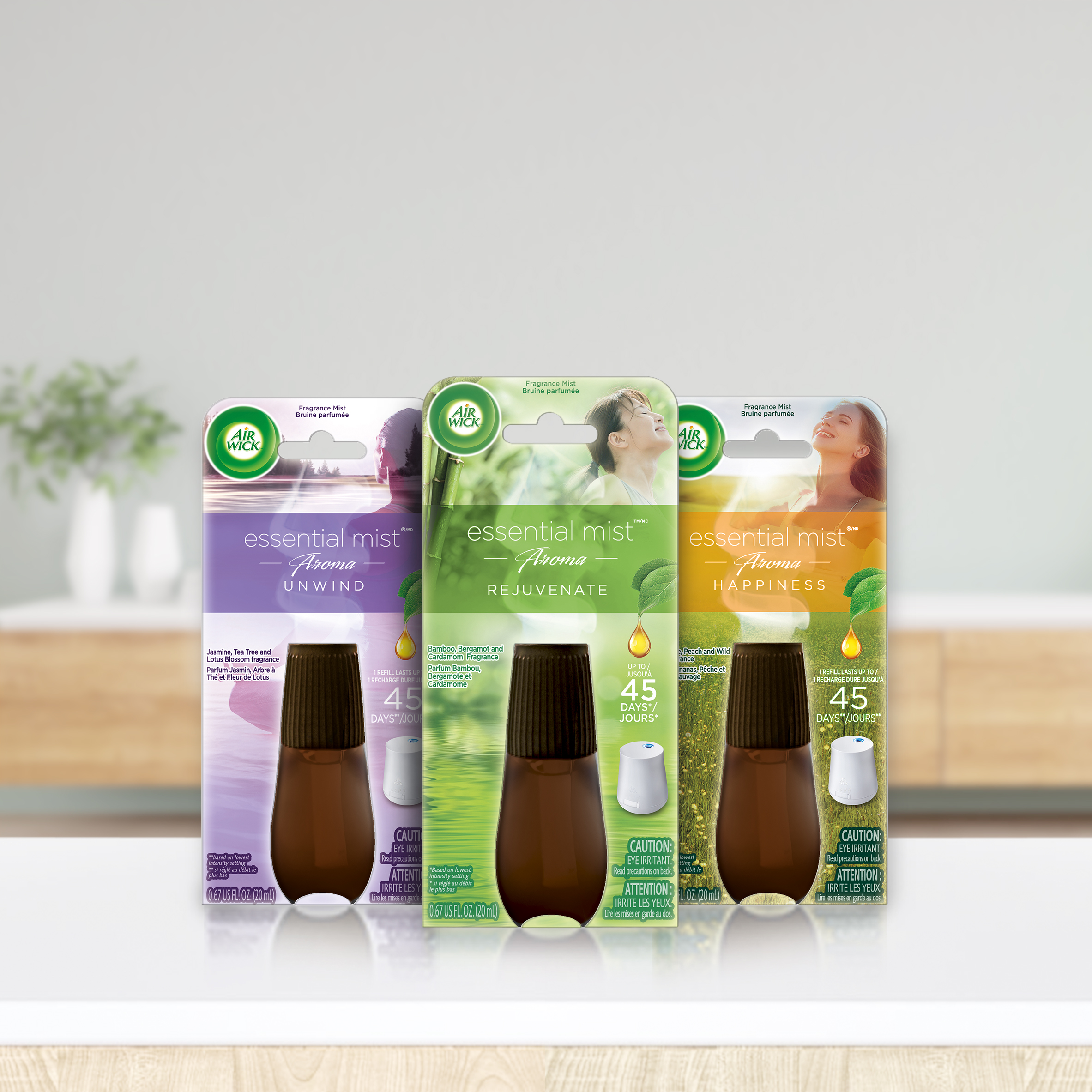 Air Wick Essential Mist Starter Kit (Diffuser + Refill), Happiness ...