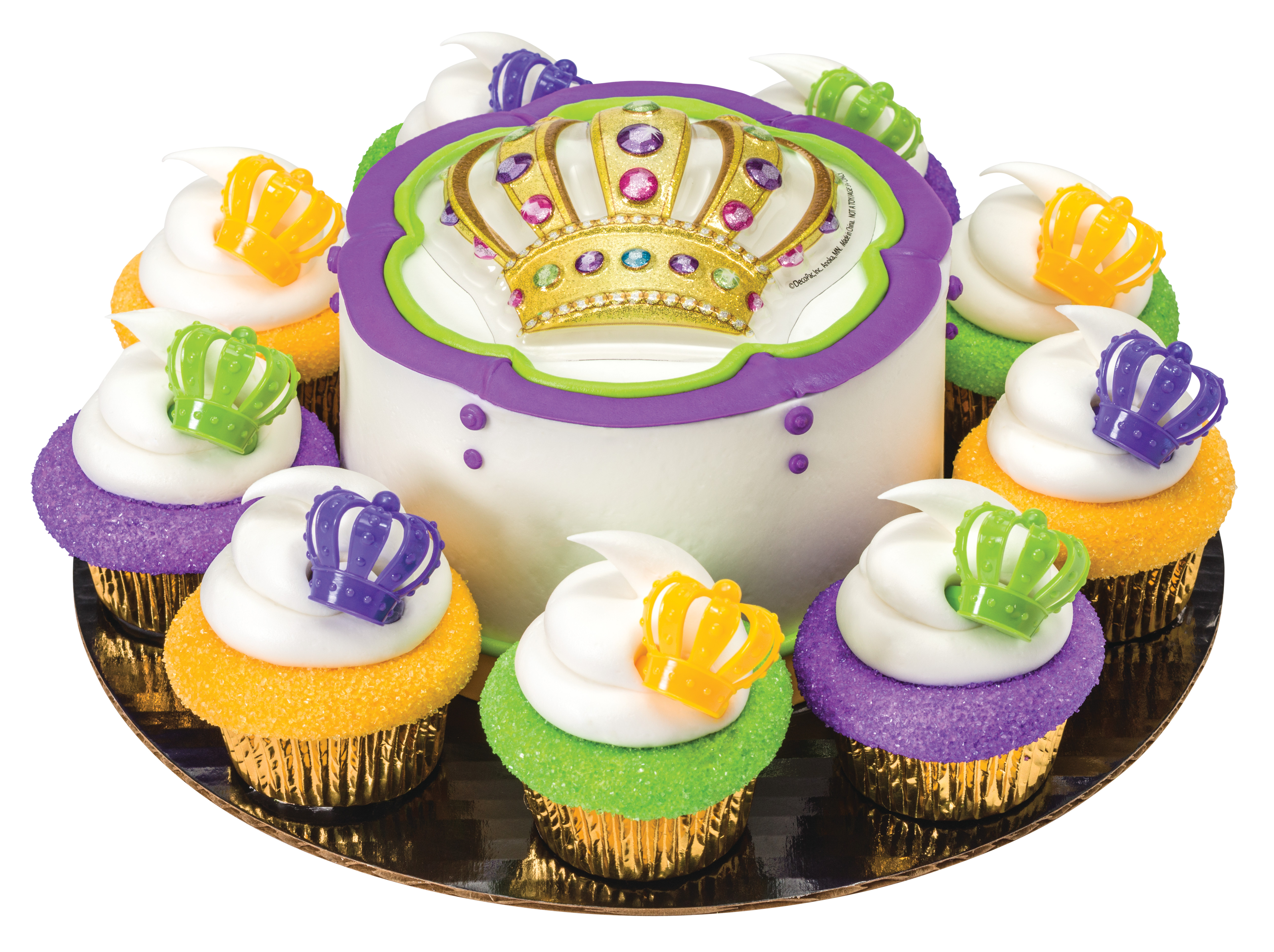 Mardi Gras 3D Crown | Cupcake Rings | DecoPac