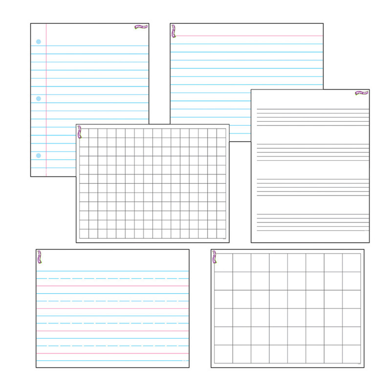TREND Papers & Grids Wipe-Off® Charts Combo Pack - Zuma