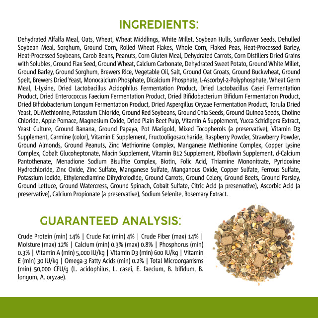 Sunseed Vita Prima Hamster & Gerbil Food, 2 lb | Vitakraft Sun Seed