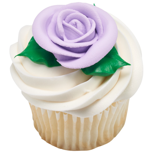Lavender Large Royal Icing Classic Roses | DecoPac