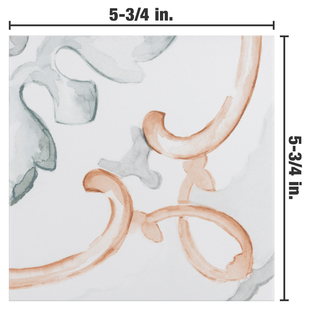 Sample - Saint Germain Chaud Deco Jules Porcelain Floor and Wall Tile ...