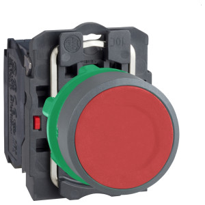 Square D (Schneider Electric) XB5AA42C0 Push Button, Harmony XB5, Red ...