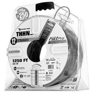 Encore Wire THHN 12 STR BK PULLPRO 1250 Pull Pro THHN 12 AWG Stranded ...