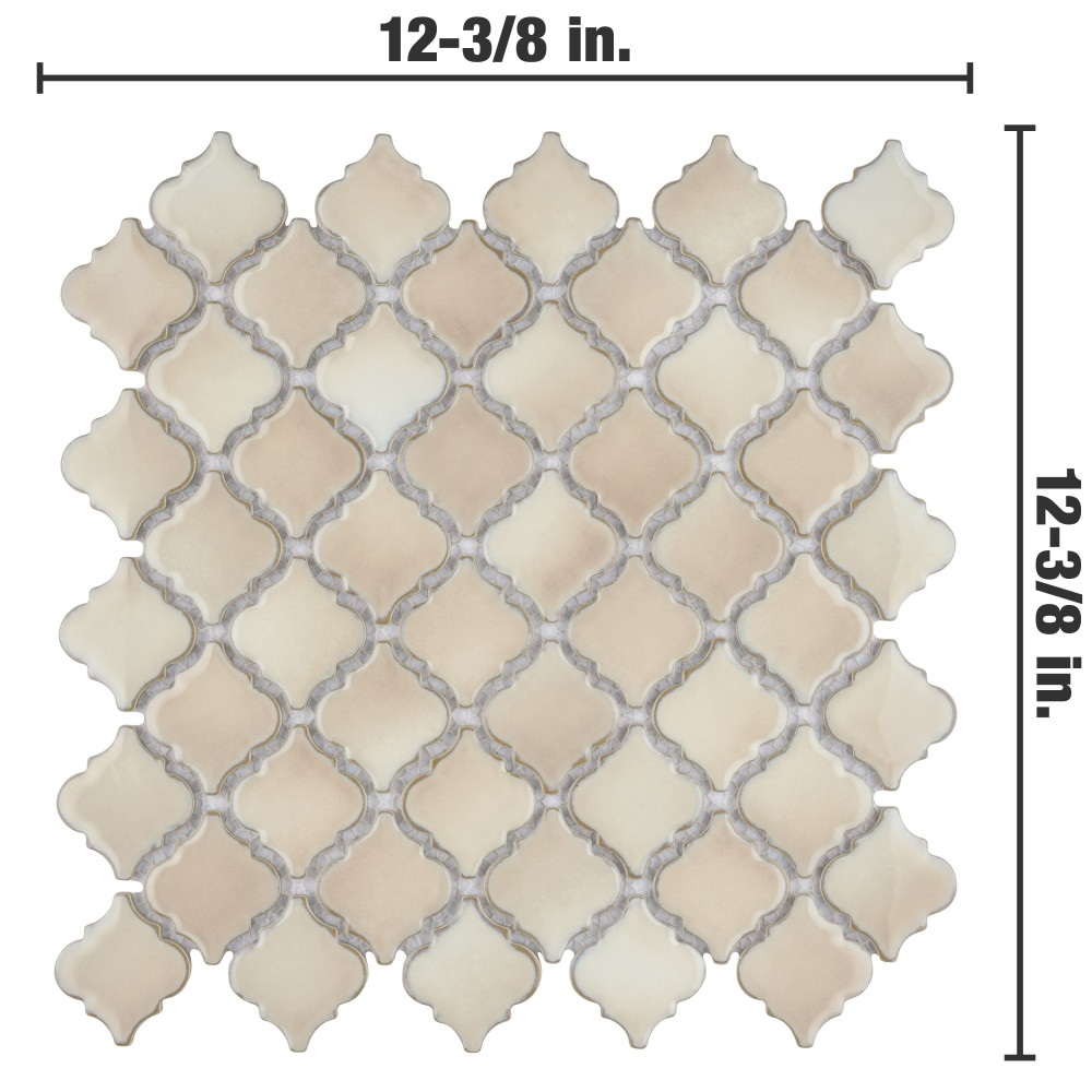 Sample - Hudson Tangier Truffle Porcelain Mosaic Tile | Merola Tile