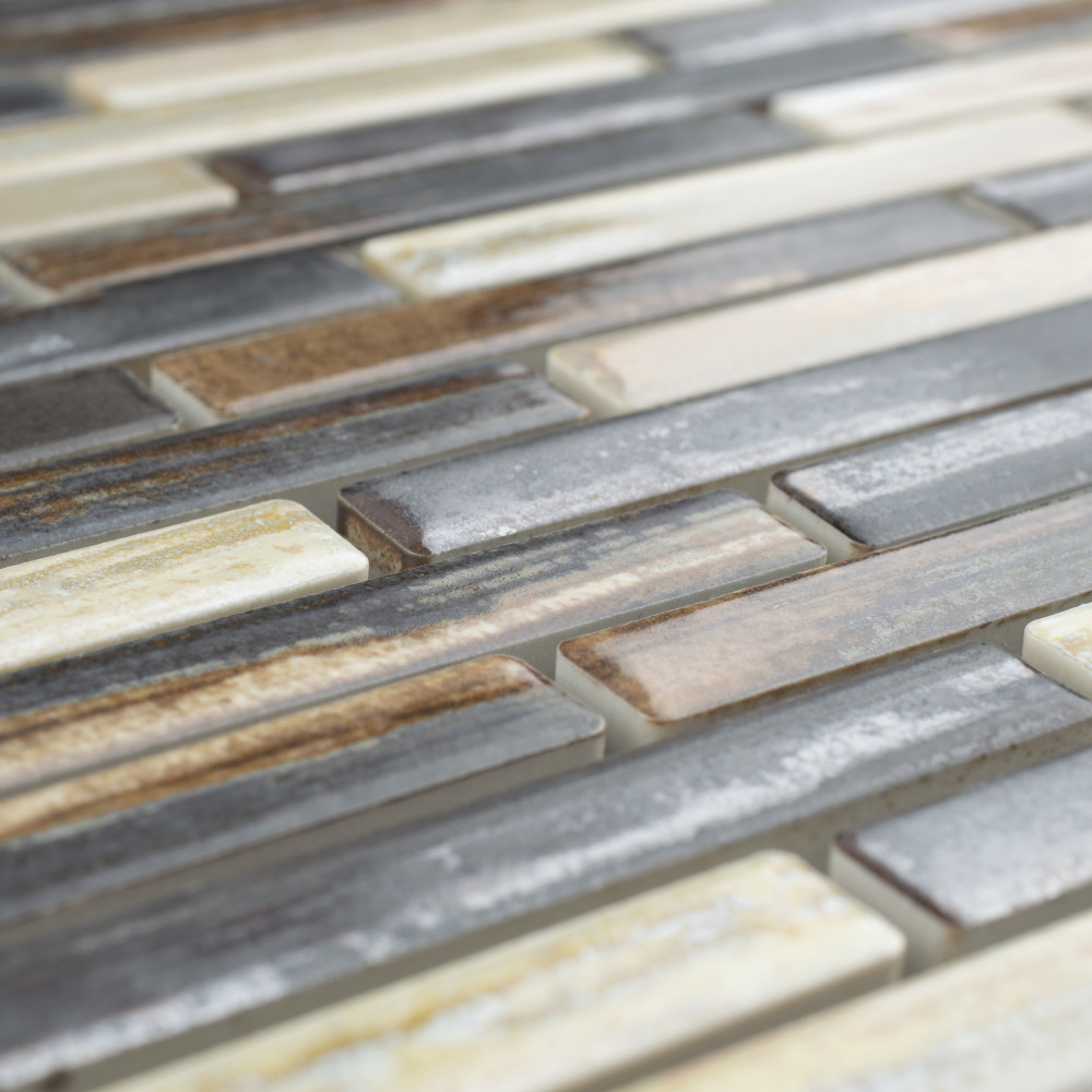 Rustica Brick Highlands 10-3/4 in. x 12-3/4 in. Porcelain Mosaic Tile ...