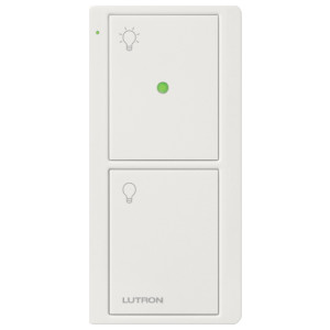 Lutron PJN-2B-GWH-L01 2-Button Pico Smart Remote With Night Light, With ...