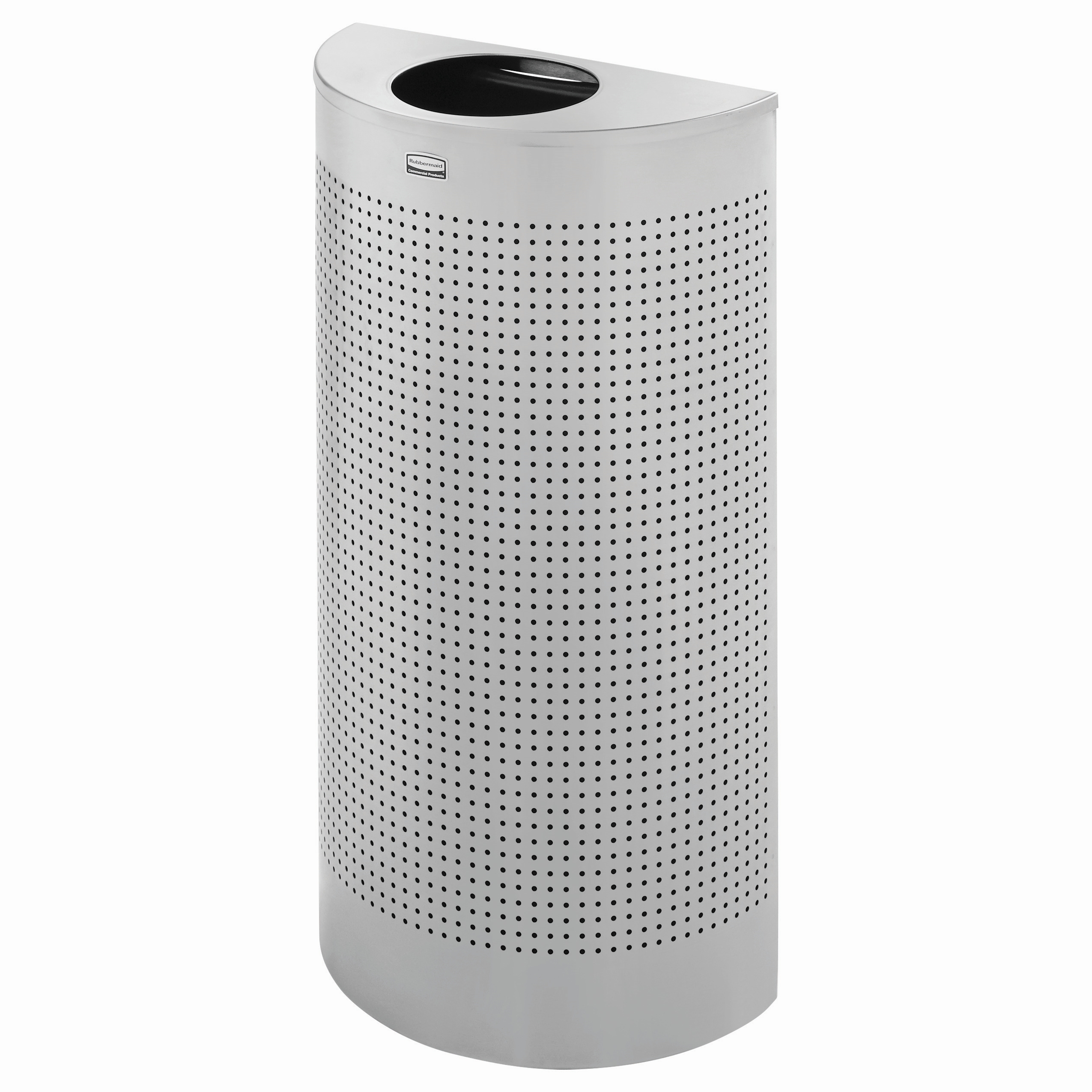 Rubbermaid Commercial Products Half Round Open Top 12 Gal Perforated ...