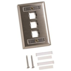 CommScope Systimax 760072199 M13SP-L 3-Port Single Gang Stainless Steel ...