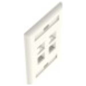 Panduit NK4FIWY NetKey® 1-Gang, Flush Mount Vertical Faceplate, 4-Port ...