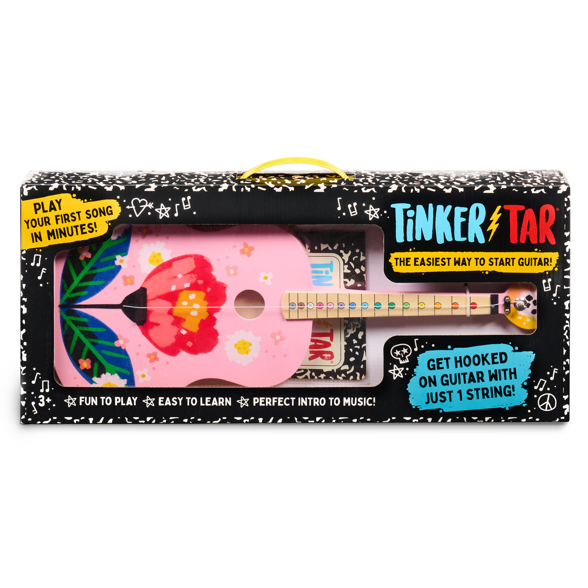 Tinker Tar Pink Floral Acoustic Guitar