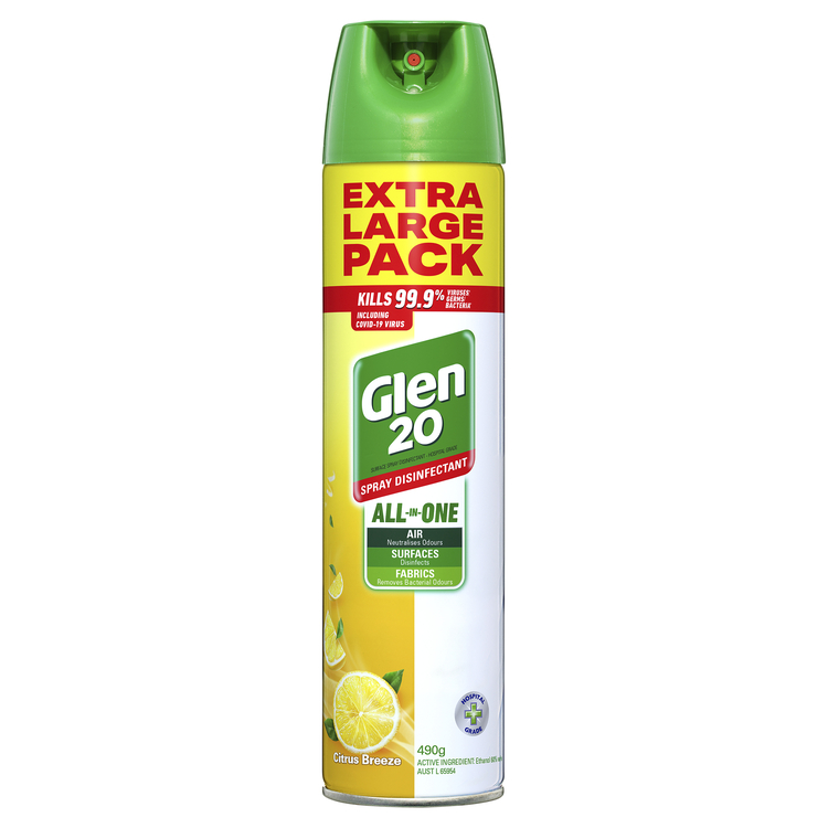 Glen 20 Citrus Breeze All In One Disinfectant Spray 490g | Glen 20