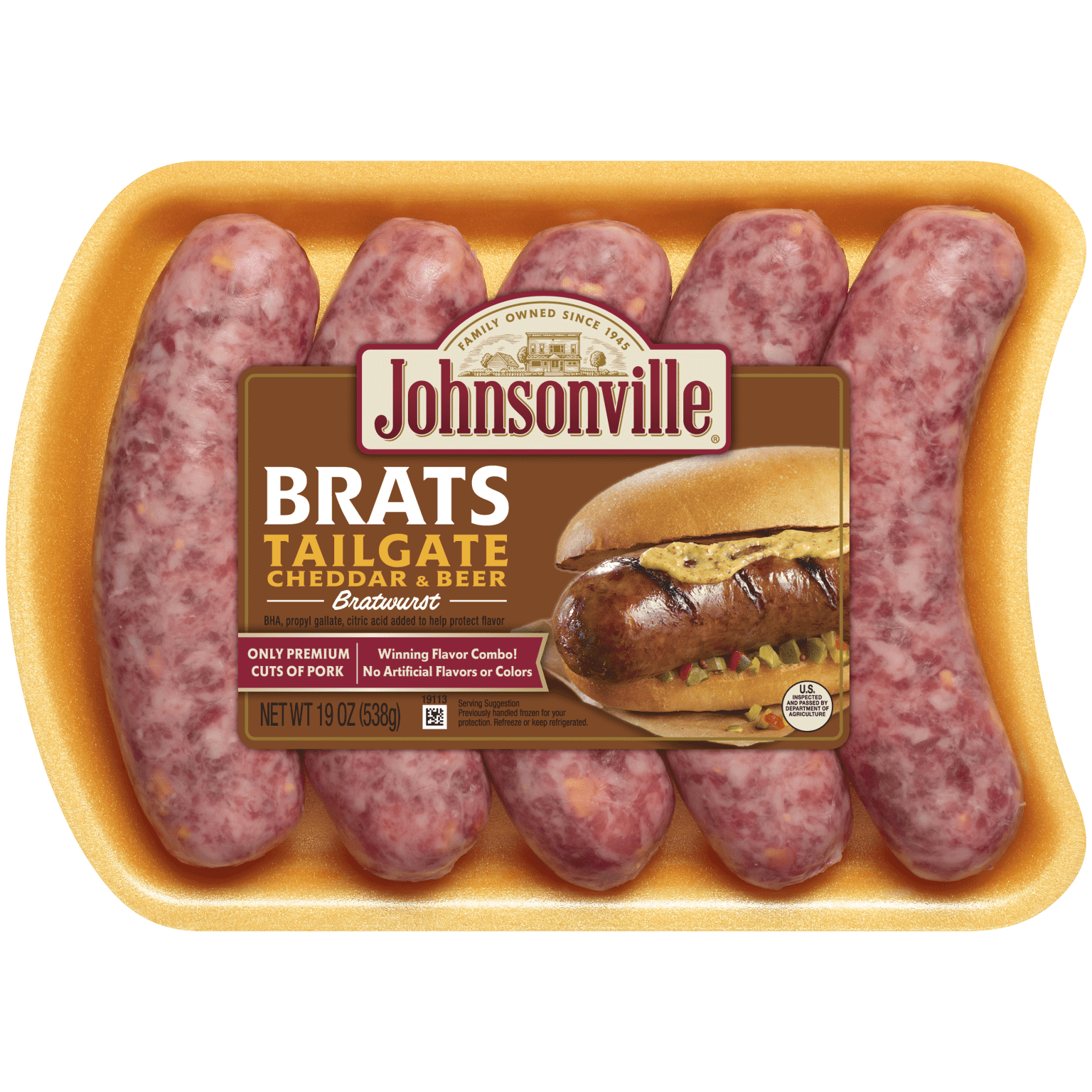 Tailgate Cheddar & Beer Brats | Johnsonville