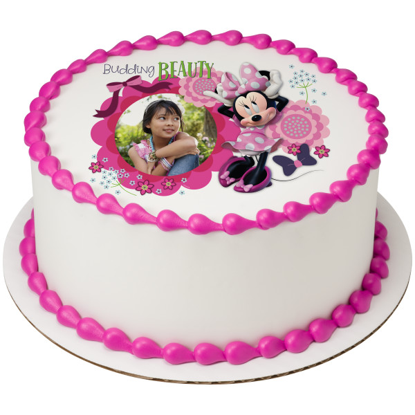 Minnie Mouse Budding Beauty Photocake Frame | DecoPac