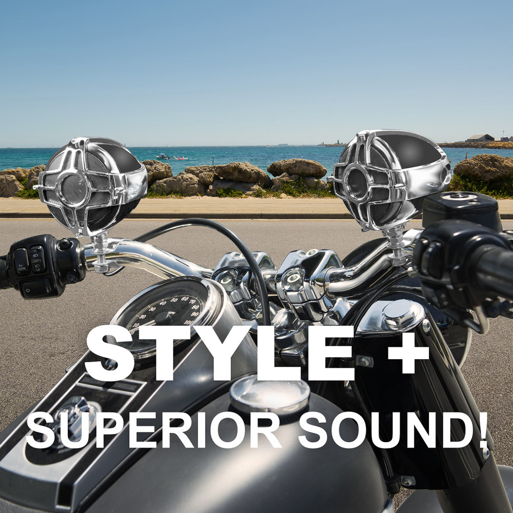 BOSS Audio Systems MC440B Motorcycle Speaker Amplifier, Bluetooth, 3 ...